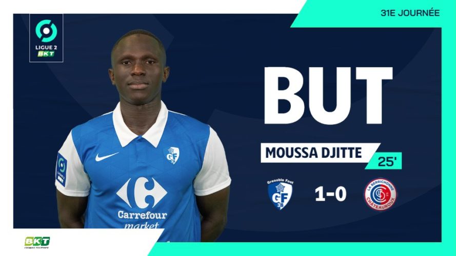 Ligue 2 - Grenoble : Moussa Djitte inscrit son 8e but de la saison ...